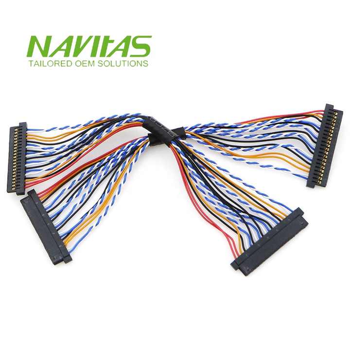 LCD 패널 배선 마구를 위한 LVDS 케이블 20 Pin JAE FIS20S 연결관 주문을 받아서 만들어진 케이블 ...