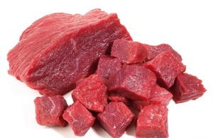 Delicioso, halal y nutritivo carne de corte y lado de la carne ...