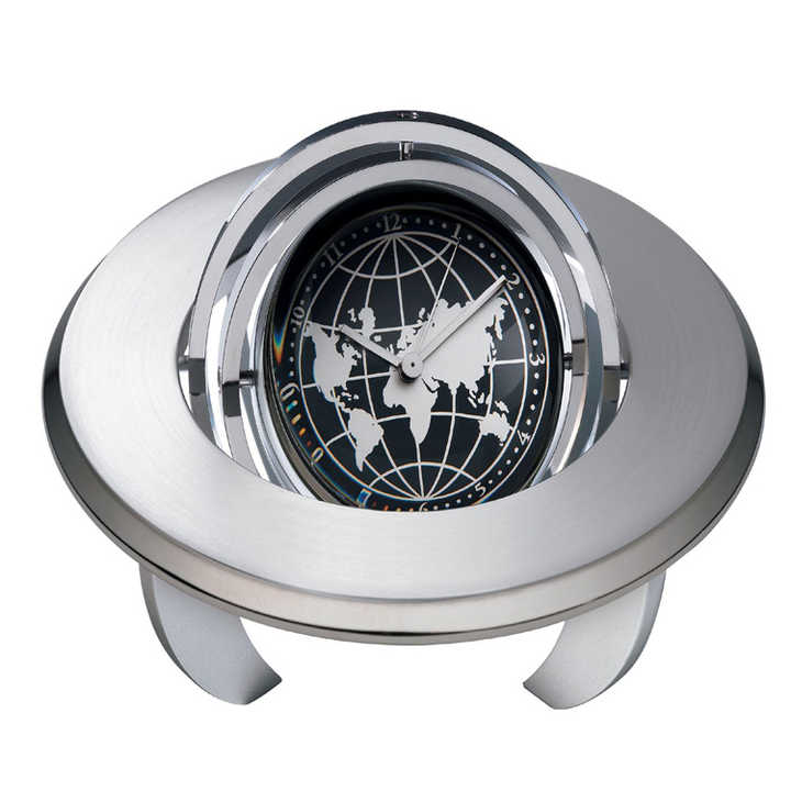 Spinning Globe Planet Clock - Personalized Art Deco Design