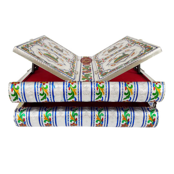 MEENAKARI DECORATED REHAL HOLY QURAN BOOK STAND-BOOK BOX - WOODEN ...