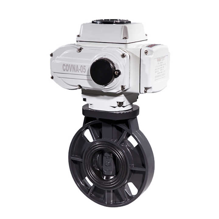 COVNA Flange Type DC 12V Modulating Electric Motorized Butterfly Valve ...