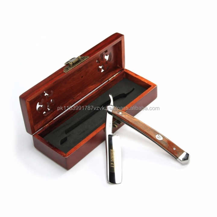 Metal straight Razor with Box