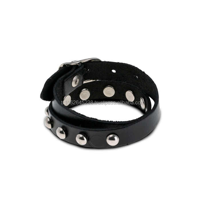 Bab 59 Genuine Leather Handmade Gothic Punk Long Bracelet Wristband ...