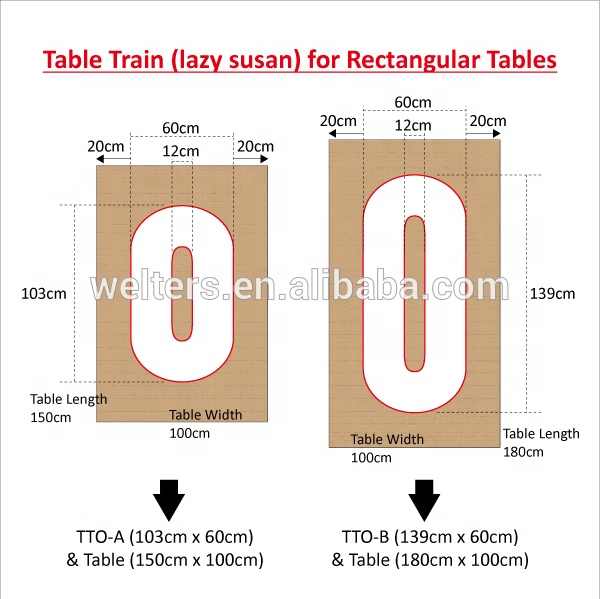 Wholesale Lazy Susan for Rectangular Tables & Square Folding Tables
