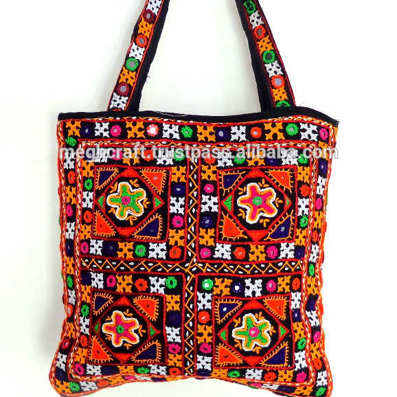 Vintage Handmade Kutch Embroidered Handbag - Gujarati Tribal Gypsy ...