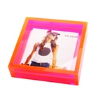 Neon Color Acrylic Magnet Photo Frame For 4x4 Inch Pictures Display ...