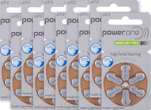 Power One 312 Hearing Aid Batteries - Reliable and Eco-friendly