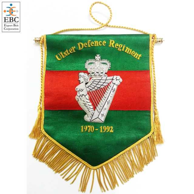 Hand Embroidered Pennants - Wholesale Gold Wire Flags