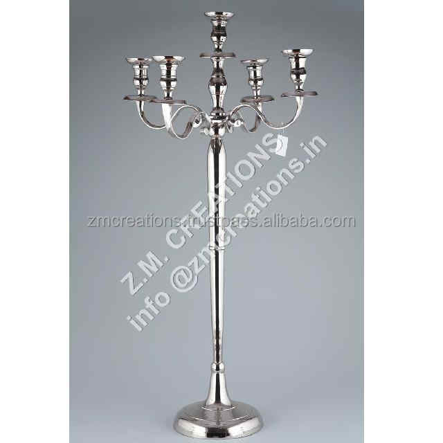 Silver Candelabra Modern Design Centerpiece Wedding Home Decor ...