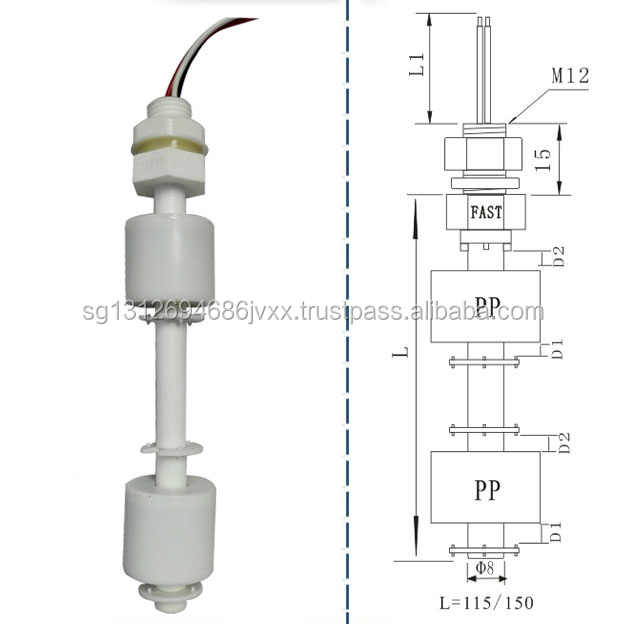ABS vertically inductive water tank float level switches sensor for ...
