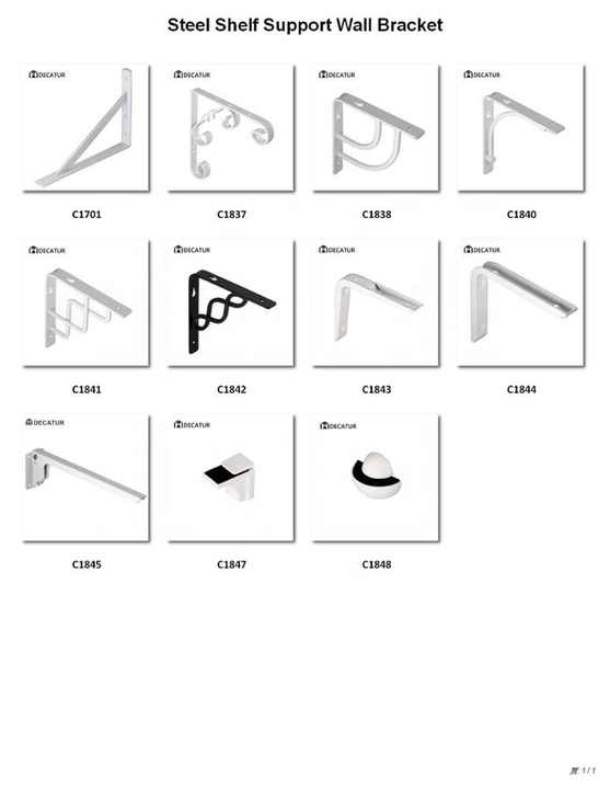 Steel L Shaped Shelf Support - Triangle Wall Bracket