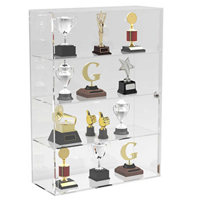 Trophy Cabinet Acrylic Display Wallmount Clear Acrylic Figurine ...