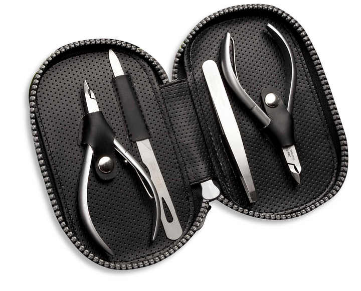 Professional Stainless Steel Manicure Set with Leather case MD-33 ...