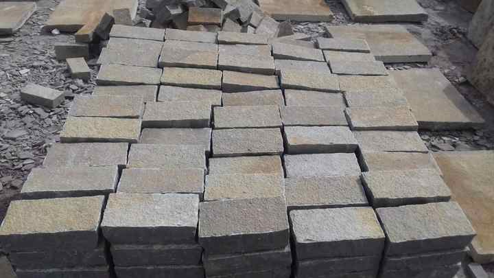 Tandur Yellow Limestone Cobble Stone Pavers for Landscaping