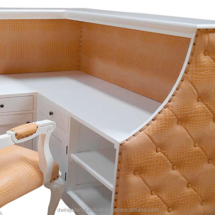 Durable Wooden Reception Desk - French Style Office Furniture