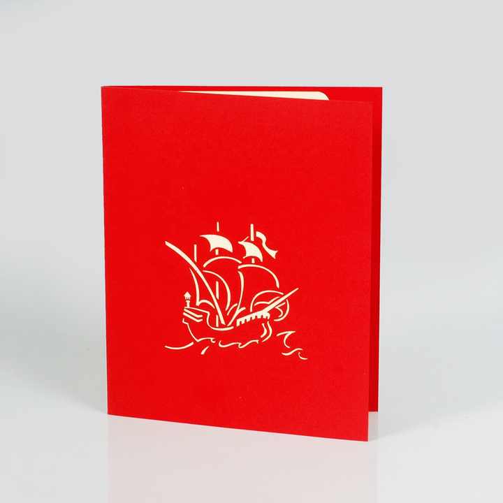 Boat Model paper craft 3D pop up greeting card for Gift Ideal - Custom ...