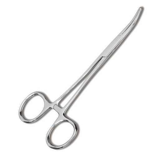 Rochester Ochsner Forceps - Curved 1x2 Teeth, 10 Inches