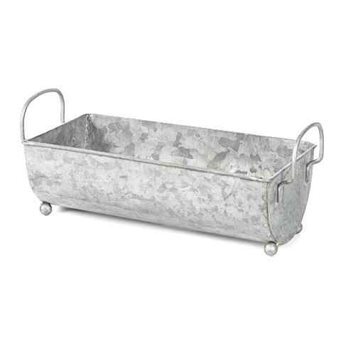 Galvanized planter tub with handles rectangular galvanized Tray ...