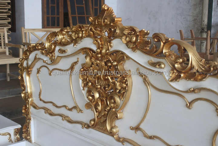 Antique French White Rococo Bed - Perfect for Home Decor