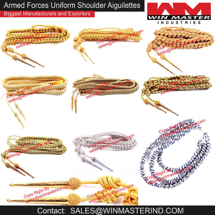 Single Loop Braided Shoulder Cords - Customizable & Durable