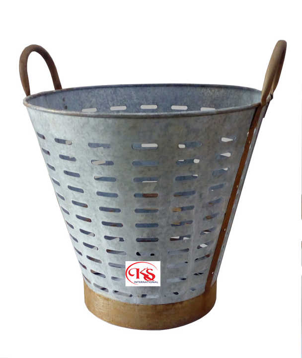 GALVANIZED OLIVE BUCKET HOME and GARDEN DECORATIVE STYLES GOOD QUALITY ...