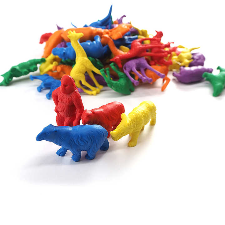 Wild Jungle Counting and Sorting Learning Animal Toys Set Models for ...