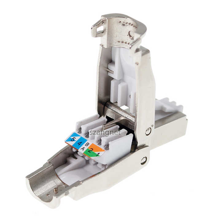 FTP Tool-Less RJ45 Plug Connector Cat6a Shielded RJ45 Toolless Plug ...