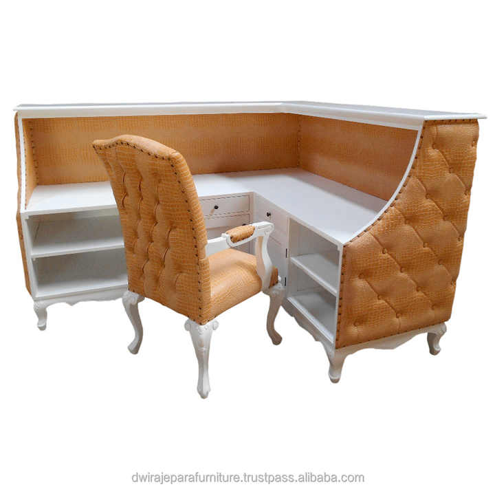 Durable Wooden Reception Desk - French Style Office Furniture