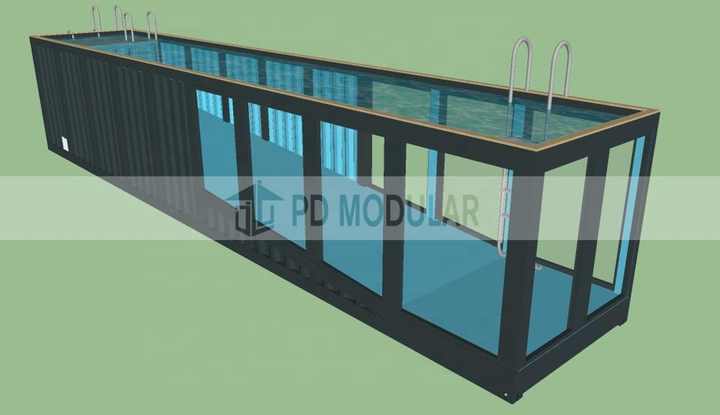 Mobile Modern Prefab Container Outdoor Pool Playground