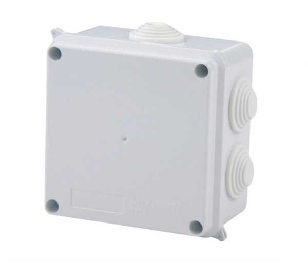 100x100x50mm ABS Enclosure with 7 Entry Holes IP65 Stepped Gland