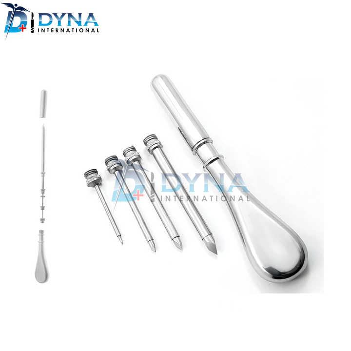 Trocar and Cannula Set of 4 Sizes for Veterinary Surgery