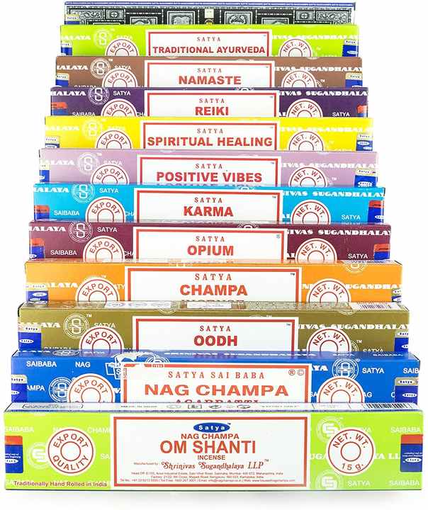 Wholesale Satya Sai Baba Nag Champa Incense Mixed Flavor Variety Assorted Fragrance Pack Of 12 ...