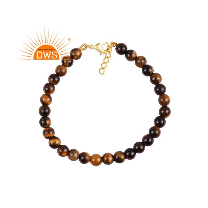 Latest Fashionable 2026 Natural Tiger Eye Gemstone Bracelet for Custom ...