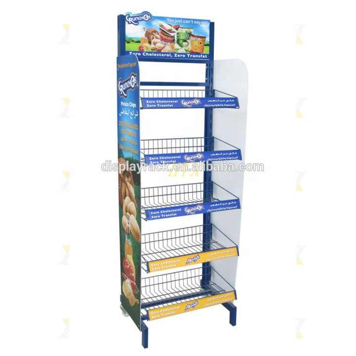 Supermarket Metal Racks Display Wire Flooring Grid Shelf Snack Candy ...