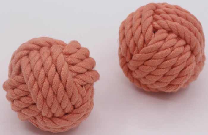 Handmade Terracotta Red Cotton Rope Balls for Home Decor