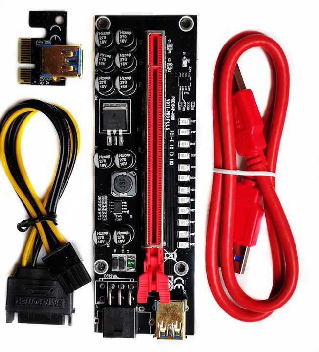 Riser V011 Pro Plus PCI-E PCIE Riser 010S Plus 009S Gold USB3.0 1X to ...