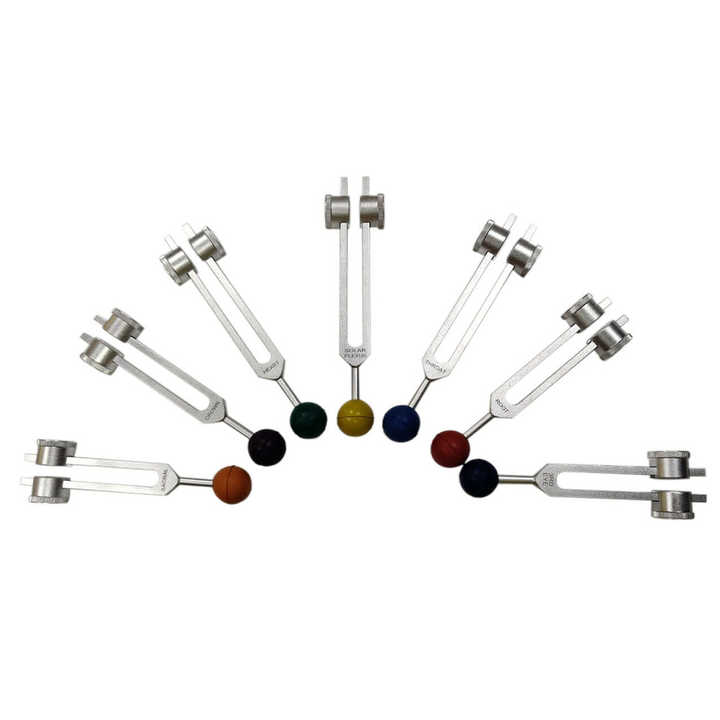Aluminum Alloy 7-Piece Tuning Fork Set - 128HZ 256HZ 512HZ 1024HZ ...