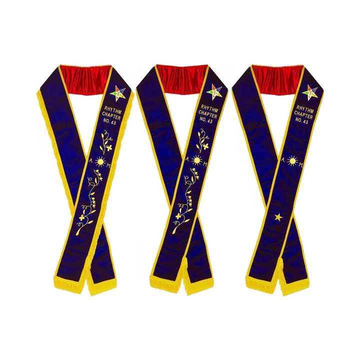 Hand Embroidered Masonic Past Worthy Associate Matron Apron