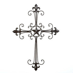 Wrought Iron Wall Crosses - Rustic Home Decor Design