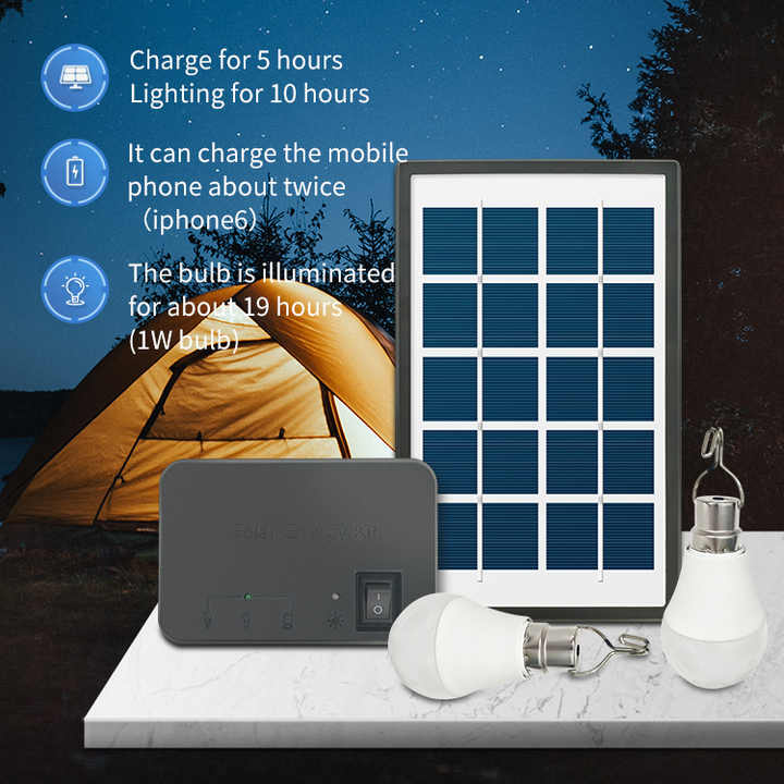 Mini Solar Lighting Kit - 3W Portable Energy System