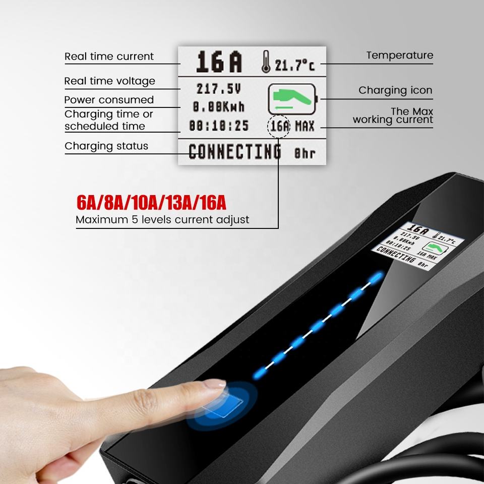 Teison Ev Portable Charger Wallbox for Electric Car 16a Type 2