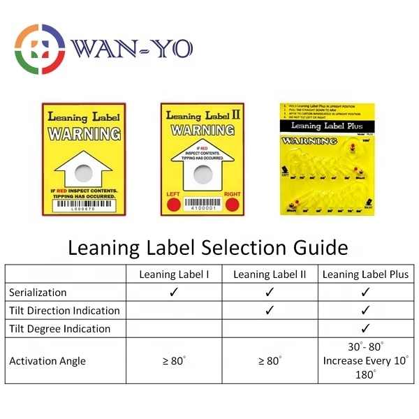 Buy Waterproof Tilt Indicator Sensor Label for Shipping Cargo ...