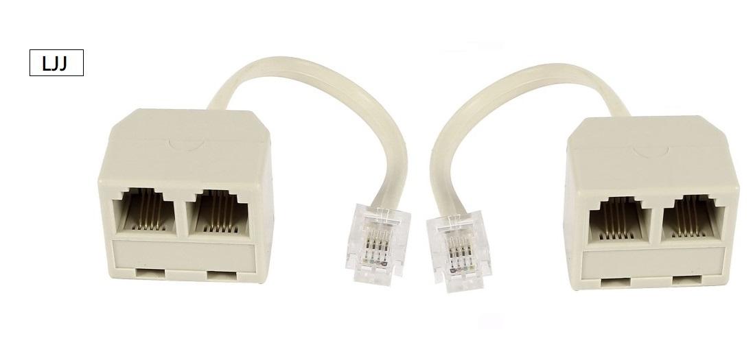Headphone Splitter RJ9 4P4C Male to 2 Female Products from GENERAL JACK ...