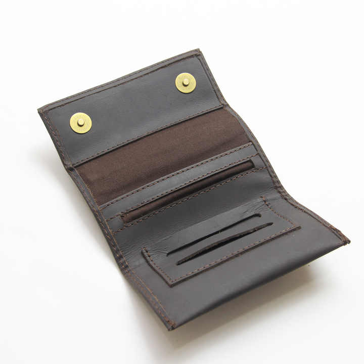 Genuine Leather Tobacco Pouch Smoker Vintage Style with Zipper Pocket ...